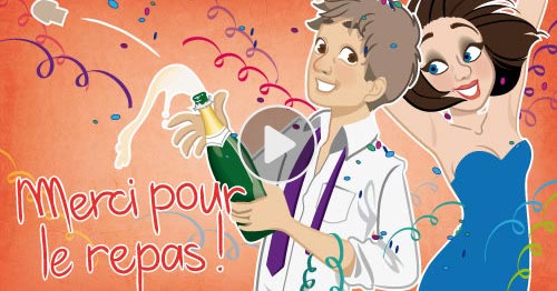 Carte Merci - repas Nouvel An - CyberCartes.com
