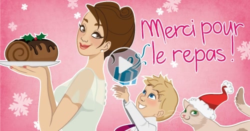 Carte Merci pour le repas - CyberCartes.com