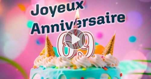 Carte 69 ans, faisons la fête ! - CyberCartes.com