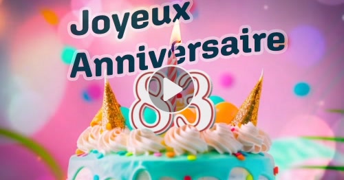 Carte 83 ans ! Bon anniversaire ! - CyberCartes.com